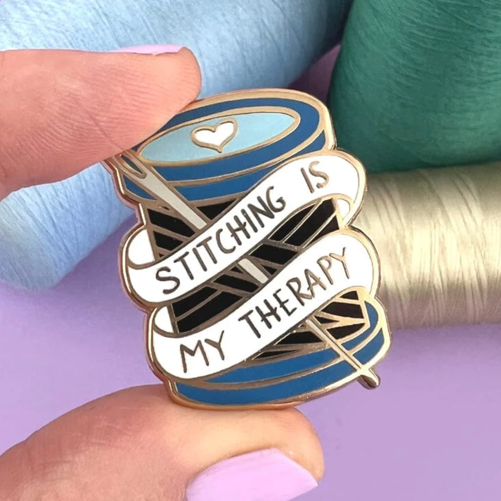 Jubly-Umph Lapel Pin Stitching is My Therapy – Willunga Gallery