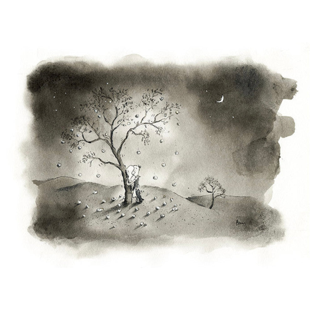 Michael Leunig Print - Apple Tree Kiss – Willunga Gallery
