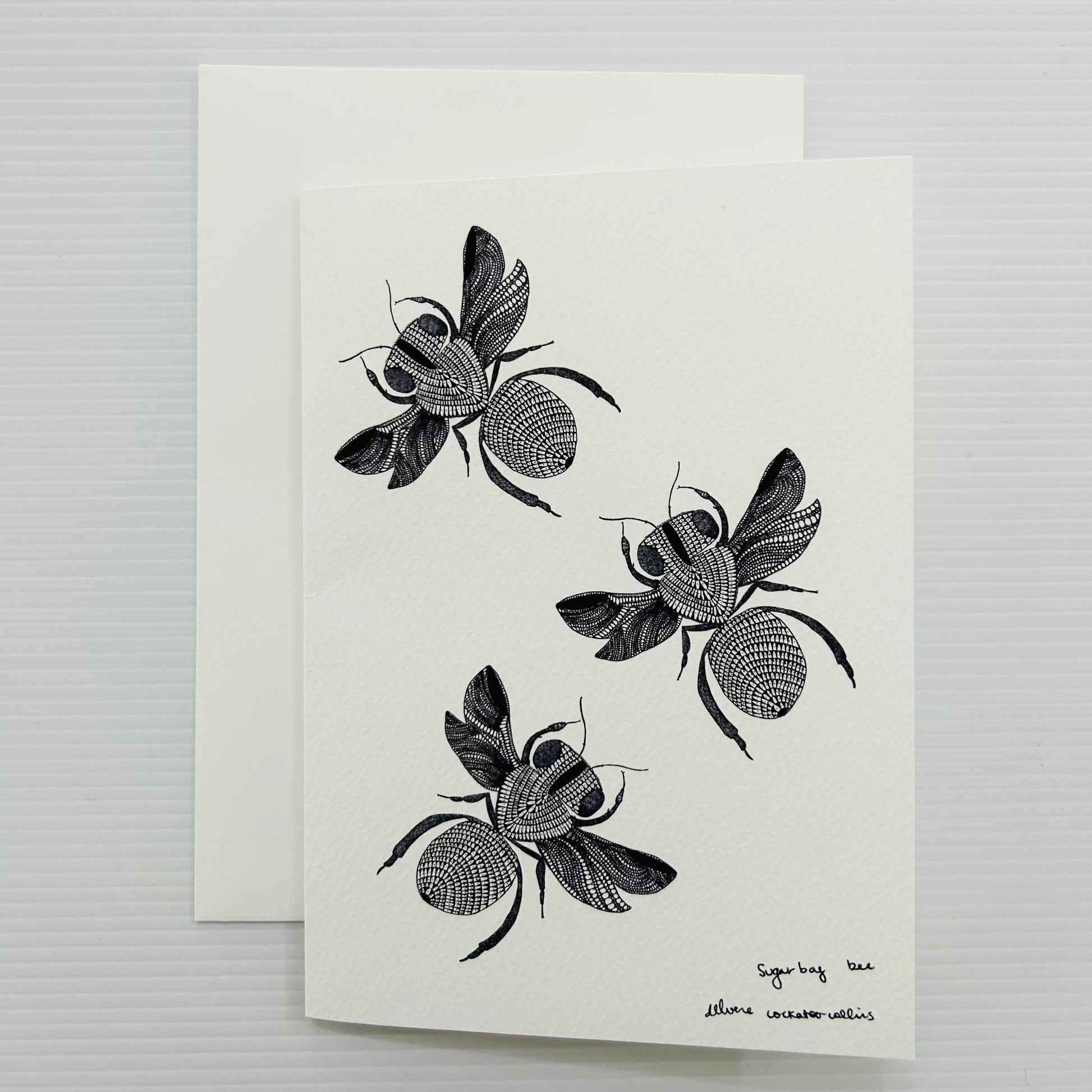 Delvene Cockatoo-Collins Card, Sugarbag Bees – Willunga Gallery