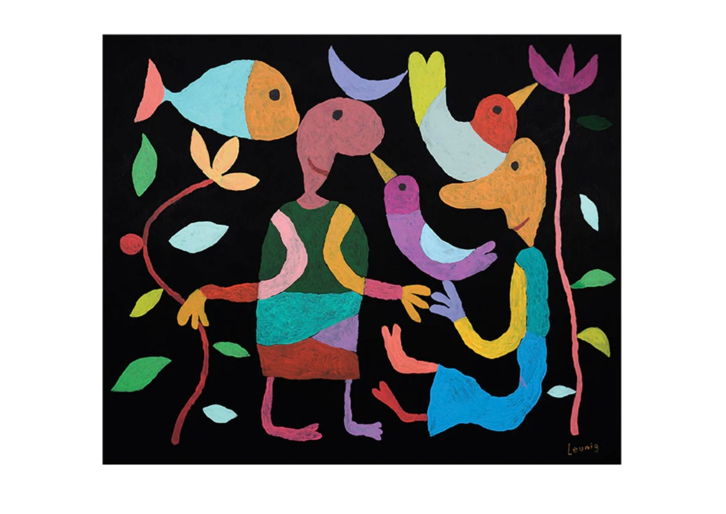 Michael Leunig Print - Fun In The Forest – Willunga Gallery